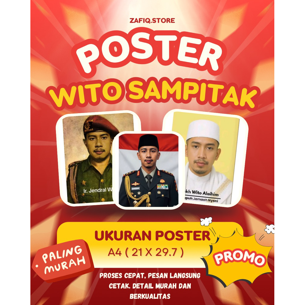 Jual Poster Jendral Ir Wito - Dekor dinding pria - Dekor Pajangan ...