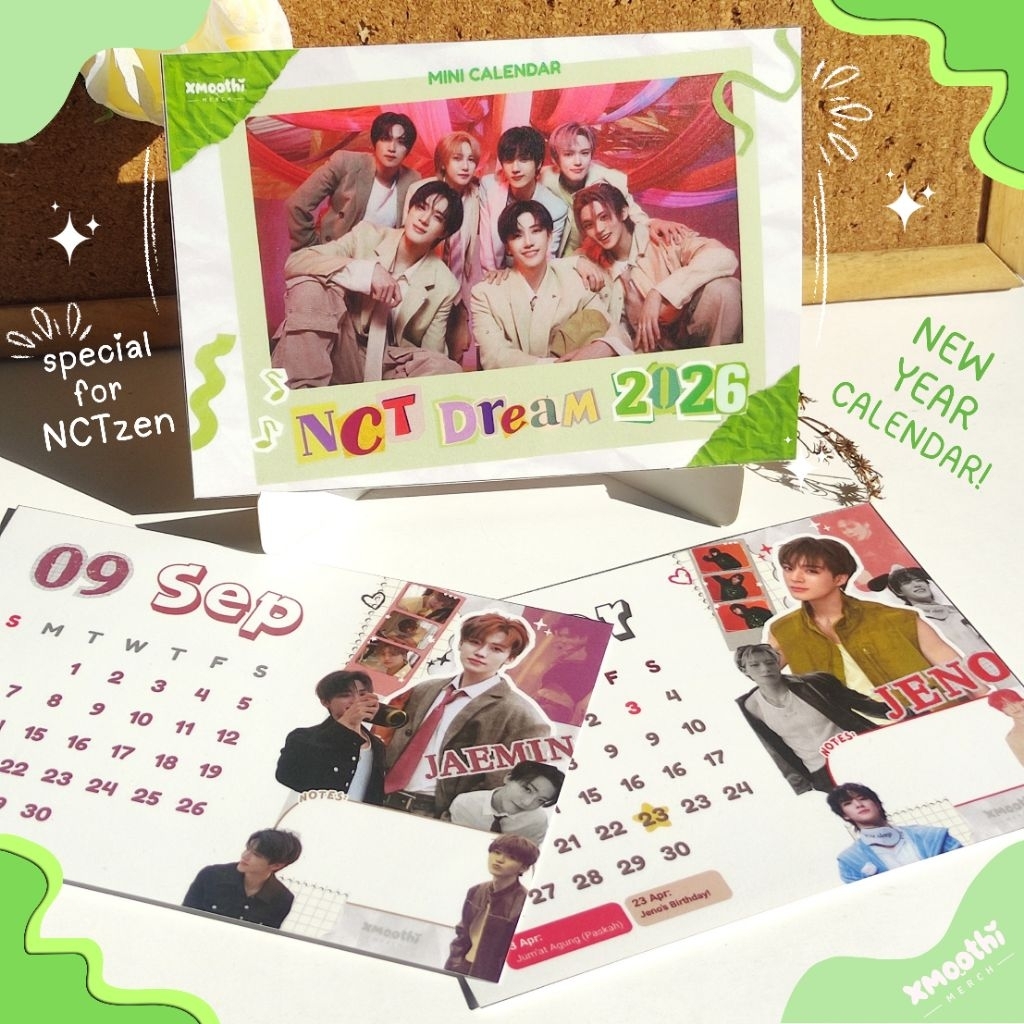 Jual KALENDER NCT DREAM 2026 - KALENDER KPOP - NCT DREAM 2026 CALENDAR - Kalender Meja Aesthetic ...