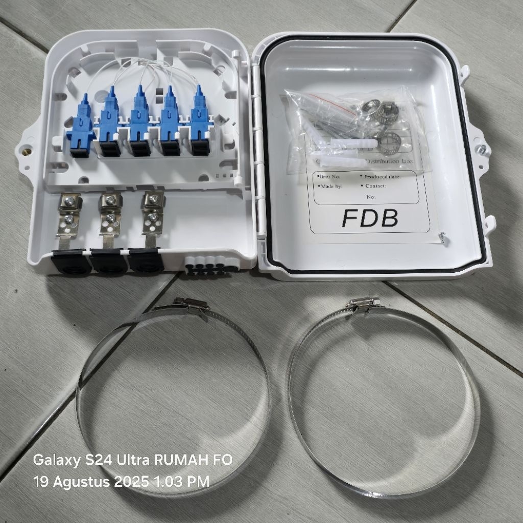 Jual odp 8 core lengkap spliter 1:8 sc upc/ODP MINI 8 CORE LENGKAP ...