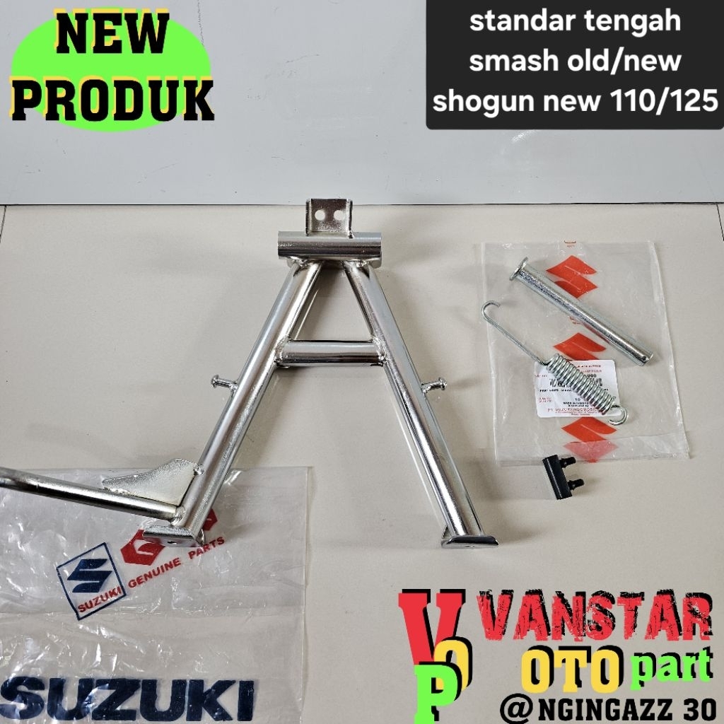 Jual STANDAR TENGAH SMASH OLD/NEW SHOGUN NEW 110R 125R SP/FL/NR CHROME ...
