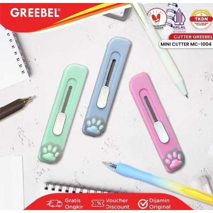 Jual ( 1 BIJI ) Mini Cutter MC- 1004 GREEBEL / Kater Lucu / Cuter ...