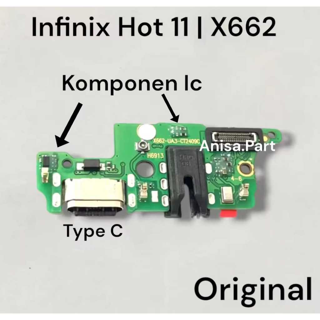 Jual Papan Cas Konektor Cas Infinix Hot 11 X662 Original Full Komponen ...