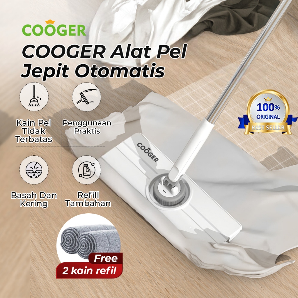 Jual COOGER Alat Pel Magnet Pel lantai Kering Dan Basah Kain Pel Ukuran ...