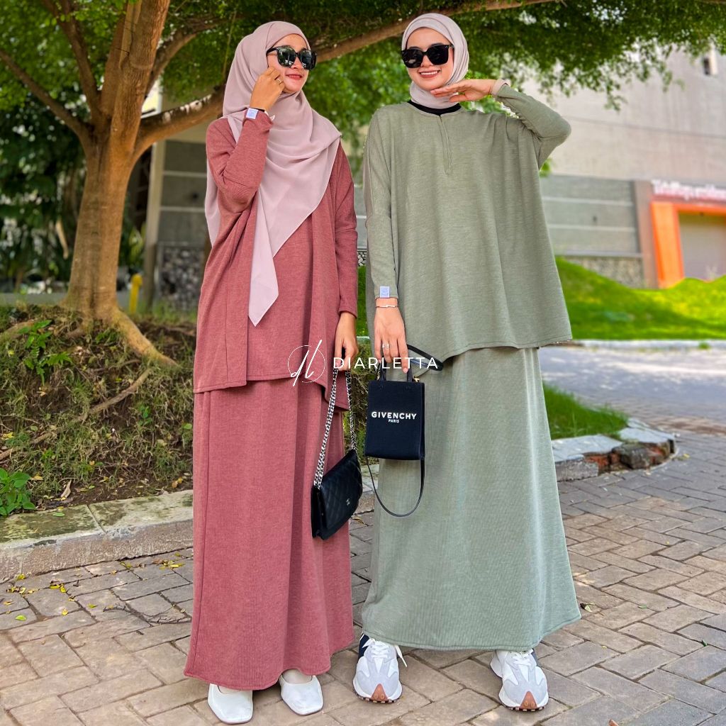 Jual Zoey Set Rok Batwing Set Busui Friendly Daily Set One Set Viral ...
