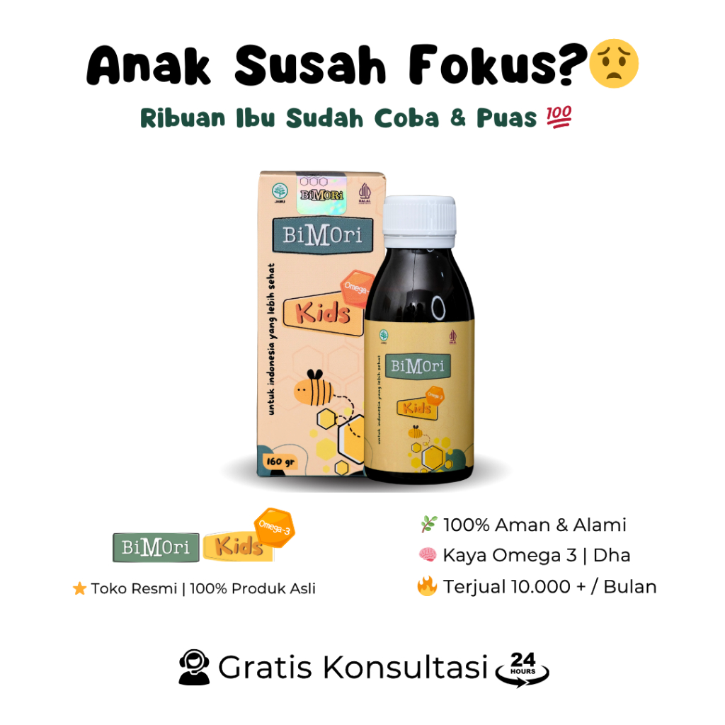 Jual Bimori Kids Obat Anak Hiperaktif vitamin otak anak cerdas Speech ...