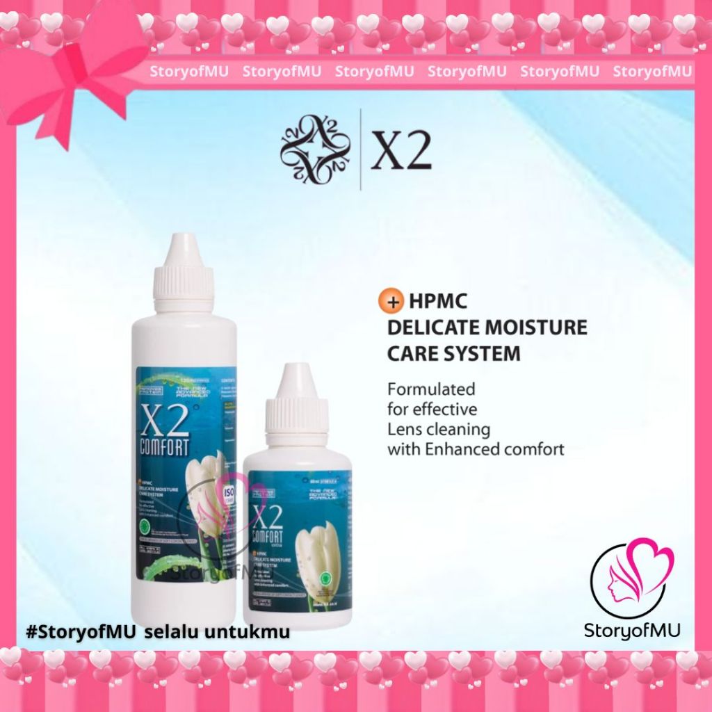 Jual ️ StoryofMU ️ X2 Comfort Extra Solution 60ml | 120ml - Air Cairan Softlens | Shopee Indonesia