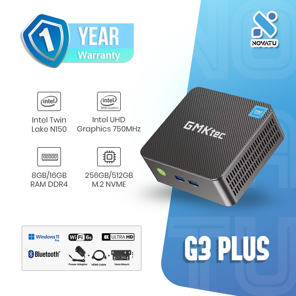 Jual GMKtec G3 PLUS Mini PC Intel Twin Lake N150 | RAM 8GB | SSD 256GB ...