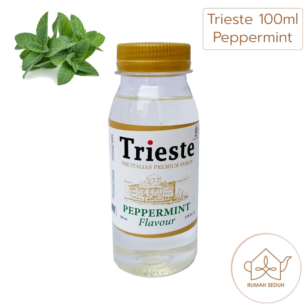 Jual 100 mL Sirup Peppermint merk Trieste - Peppermint Premium Syrup ...