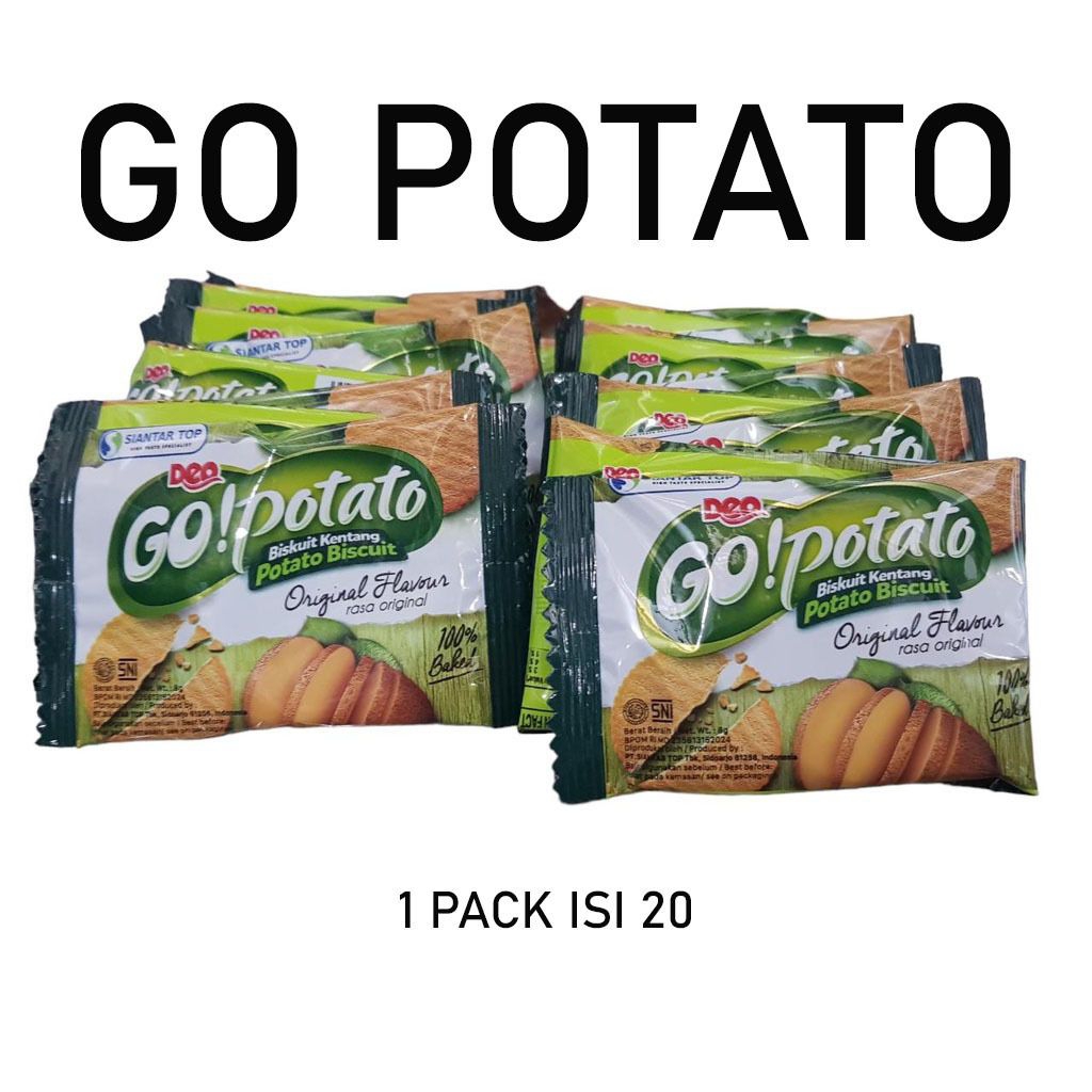 Jual Go Potato Renceng isi 20 Biskuit Kentang Original GoPotato Satuan ...