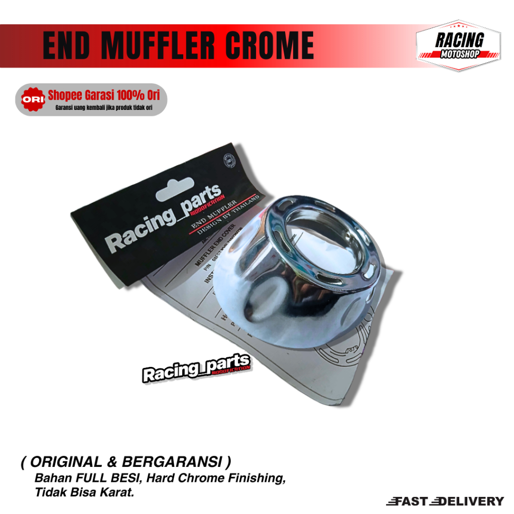 Jual End Muffler end cup chrome moncong knalpot vario125 150 Pcx Asli ...