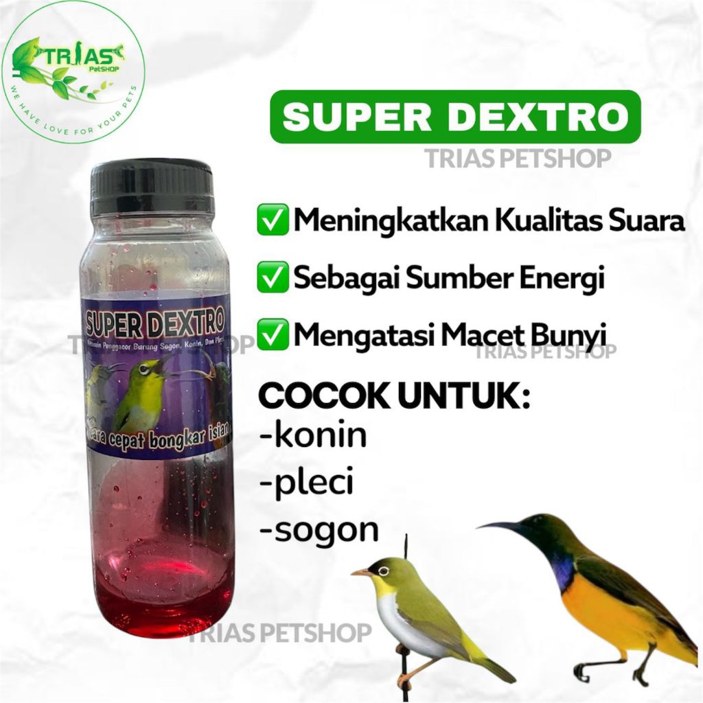 Jual Vitamin Burung Super Dextro / Vitamin Burung Gacor / Super Dextro ...