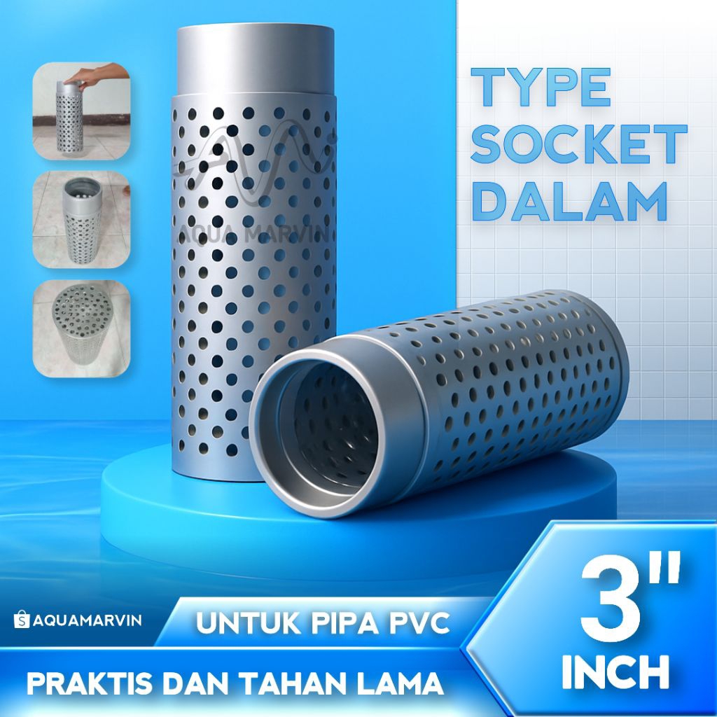 Jual Soket Dalam 3" inch Pipa Filter Paralon 3" Inch Pembuangan Air ...