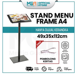 Jual Stand Menu Frame A4 | Rak Display Menu Restoran & Café | Flip Sign ...