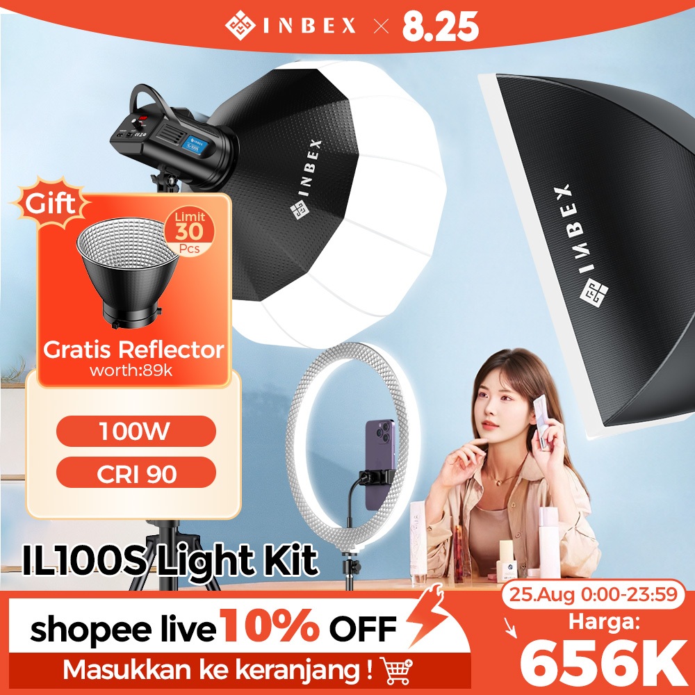 Jual 【Garansi 1 tahun】 INBEX IL-100S Lampu Studio Softbox Lighting ...