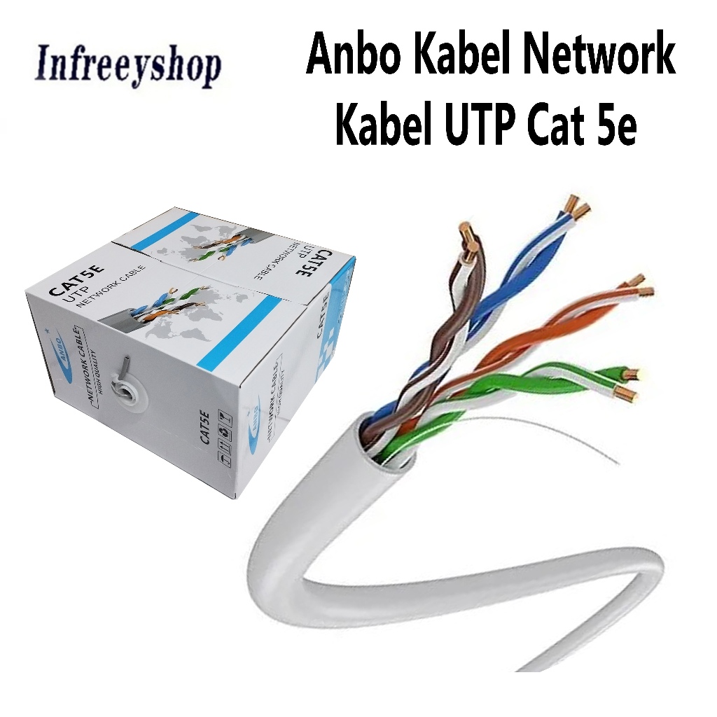 Jual Anbo Kabel UTP Cat 5E Tembaga tebal kabel cctv network kabel LAN ...