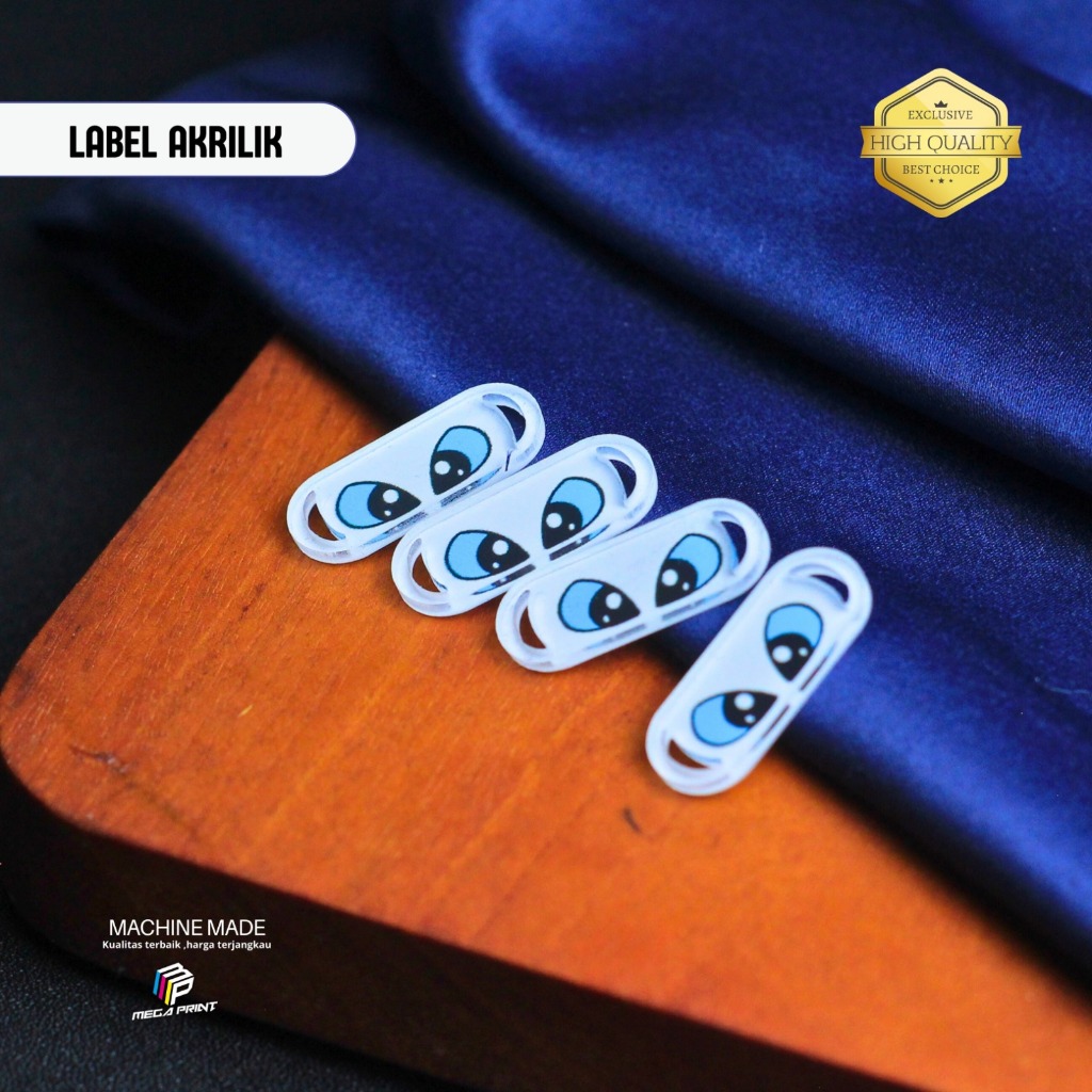 Jual label akrilik full warna / label akrilik custom bentuk dan warn ...