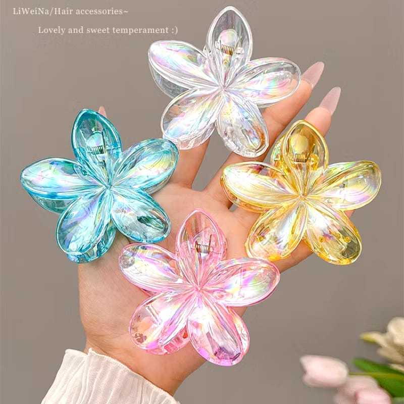 Jual Jepitan Bunga Kamboja Transparan Warna Warni 8CM Jedai Kamboja ...