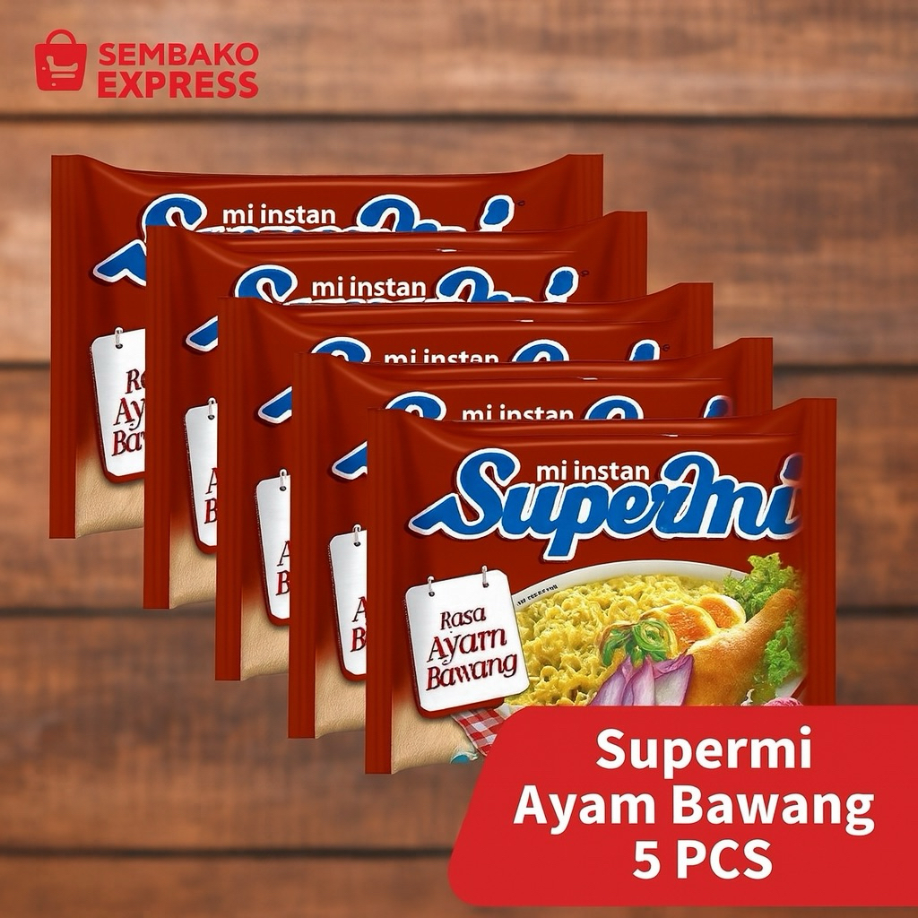 Jual Supermi Mi Instan Rasa Ayam Bawang – 5 Bungkus @75g | Shopee Indonesia