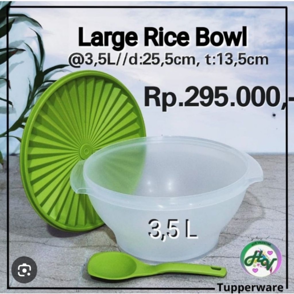 Jual Large rice bowl w/ spoon Tupperware | Shopee Indonesia
