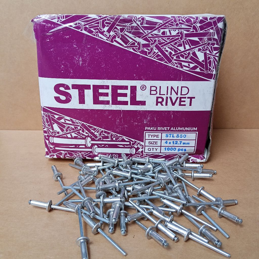 Jual PAKU RIVET 550 STEEL (HARGA UNTUK PER PAK ISI 100PCS) | Shopee ...