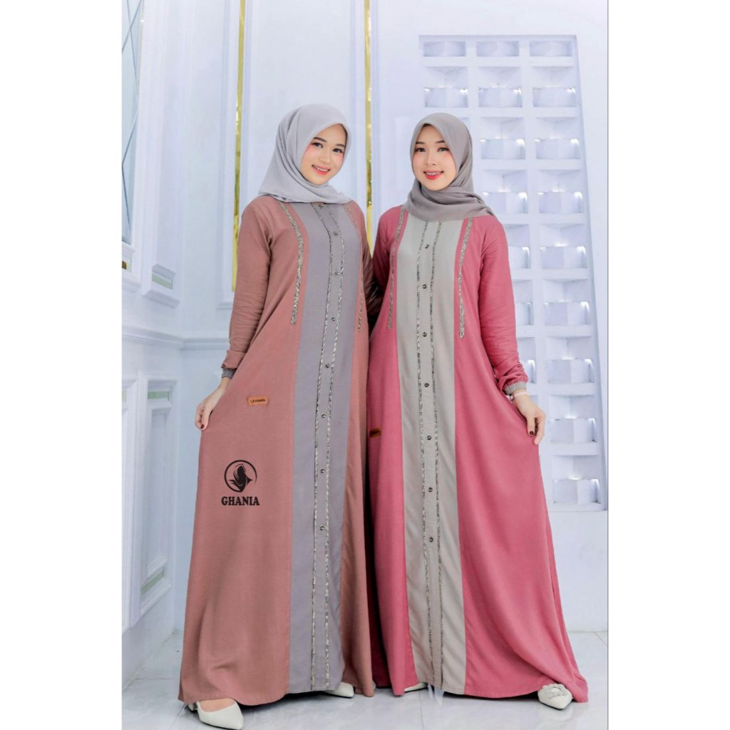 Jual Zakiya Dress Ghania Dress Terbaru Ghania Ori | Shopee Indonesia