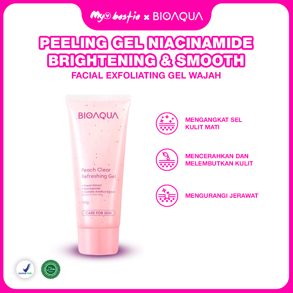 Jual [My Bestie Official] BIOAQUA Peach Aloe Vera Scrub Wajah Peeling ...