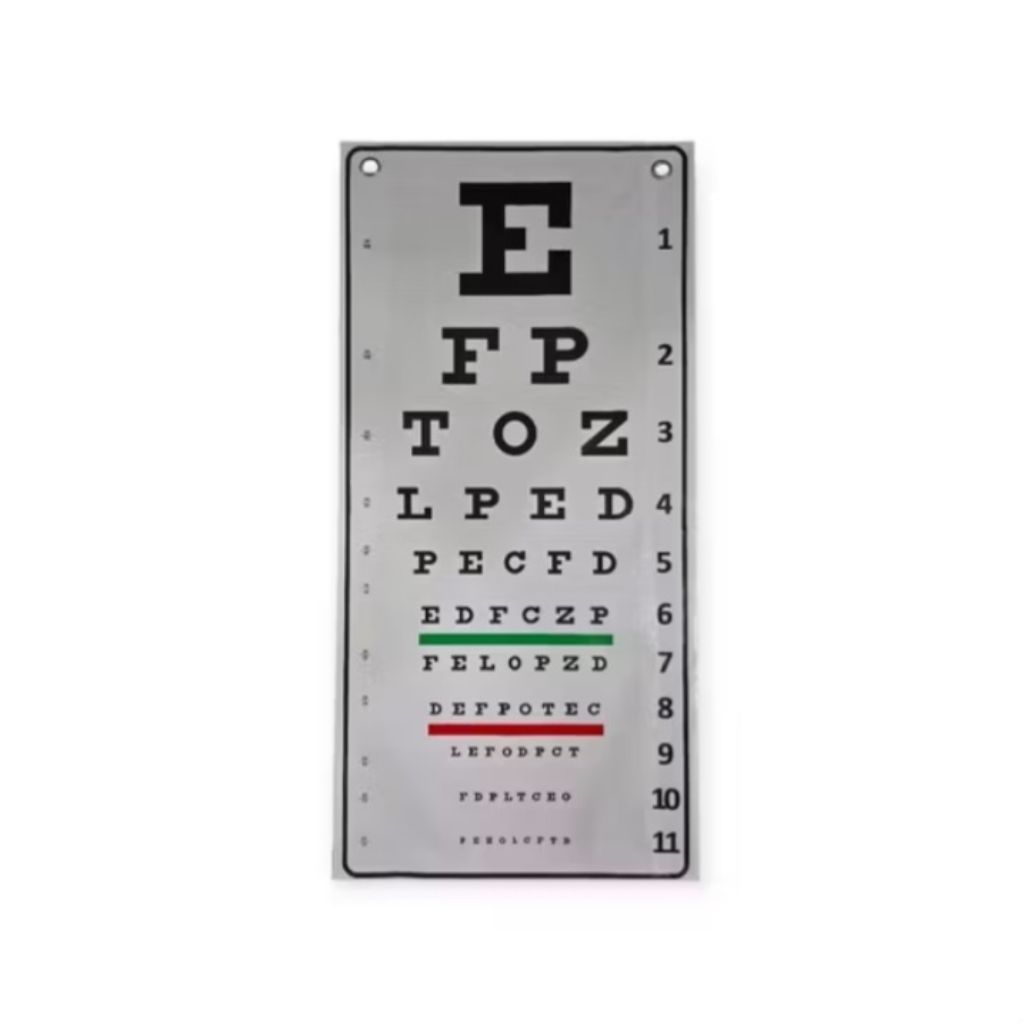 Jual Snellen Chart Banner 28cm × 58cm / Alat Test Mata berbahan Banner ...