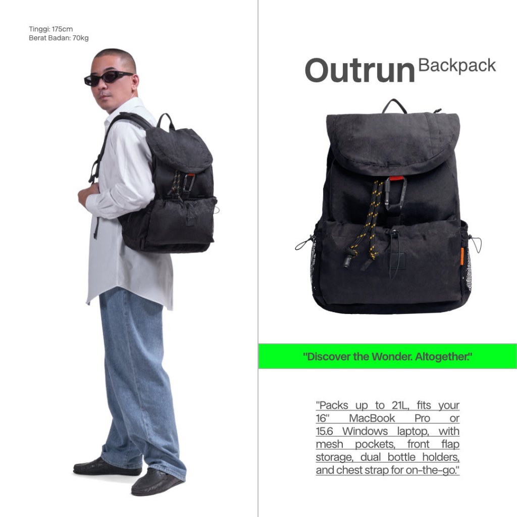 Jual SYMA. Outrun Backpack Black | Shopee Indonesia