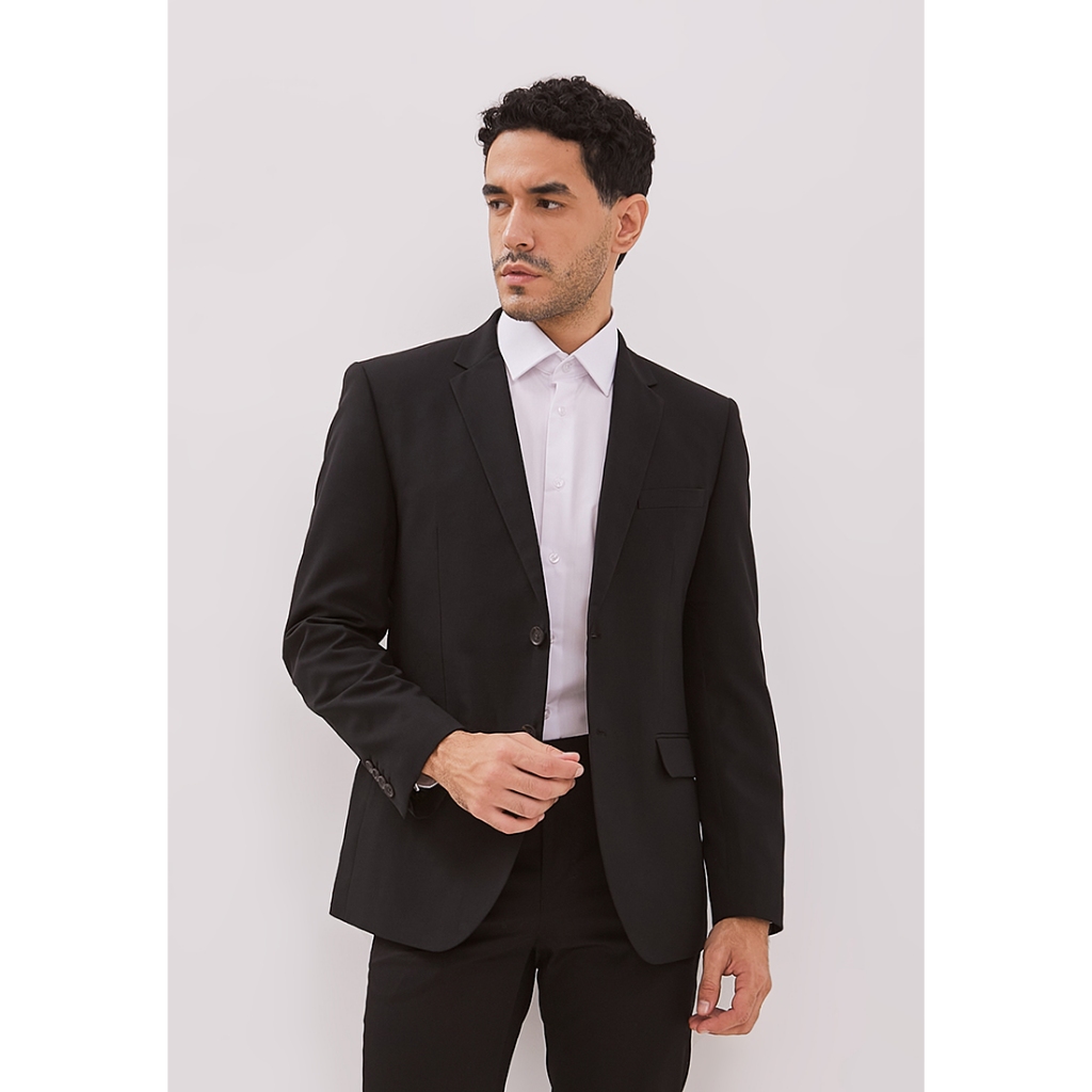 Jual Alisan Jas Lengan Panjang Hitam Reguler Slimfit | Shopee Indonesia