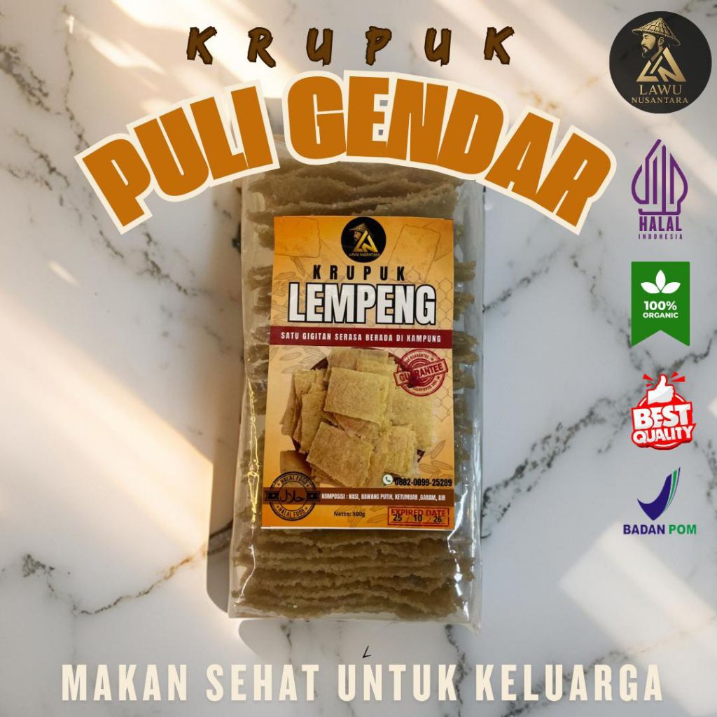 Jual Makanan Tradisional Krupuk Puli Gendar Mentah 500 gr Premium ...