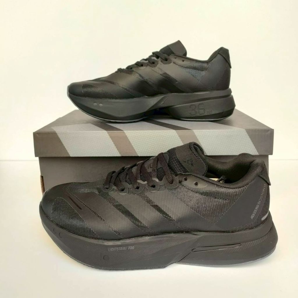 Jual Sepatu Running Adidas Boston 13 full black terbaru outdoor ...
