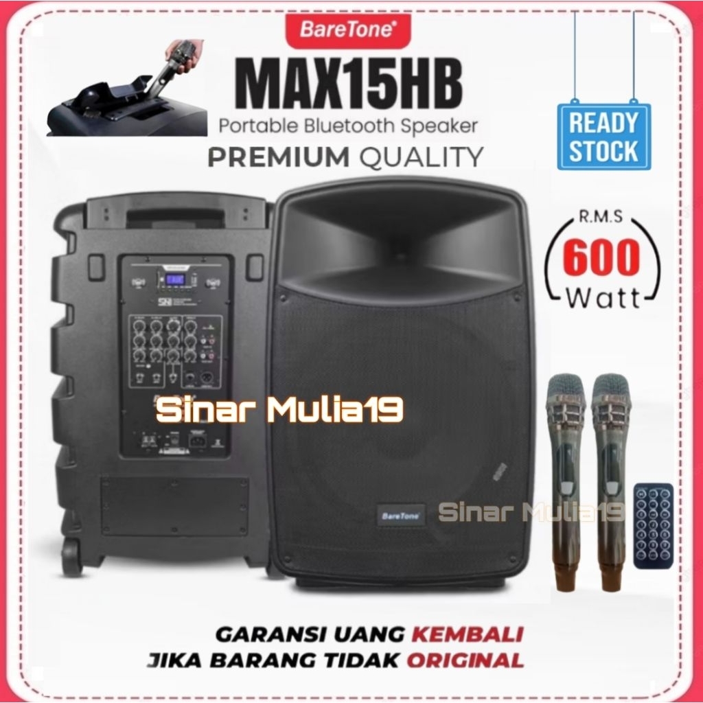 Jual Speaker Aktif Portable 15 Inch BareTone MAX15HB / MAX-15HB ...
