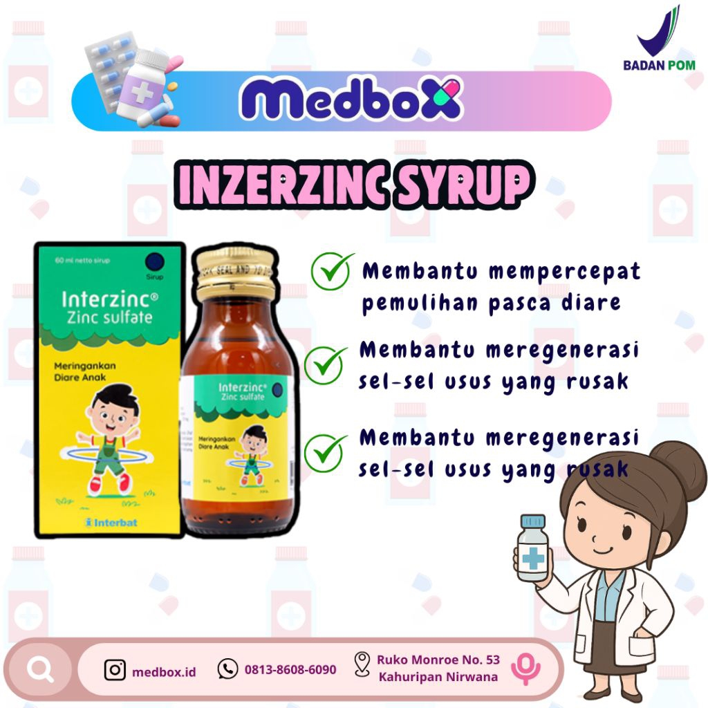 Jual Interzinc Syrup Obat Diare dan Suplemen Zinc Anak | Shopee Indonesia