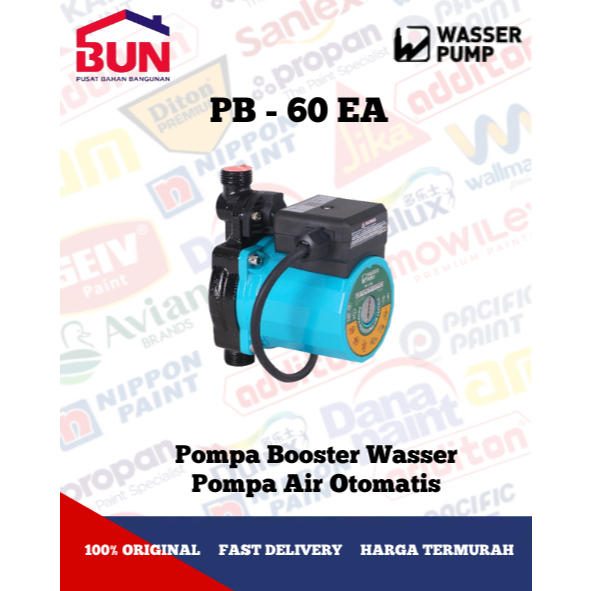 Jual Wasser Pompa Booster 60W 9M 30L/Min – PB60EA / Wasser PB-60 EA Pendorong Booster Pump ...