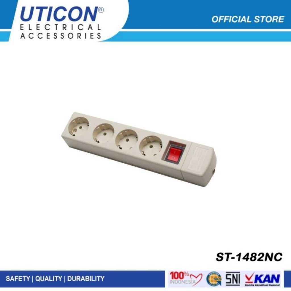 Jual UTICON ST-1482NC Terminal Mata 4 + Tombol On Off Terminal Kuningan ...