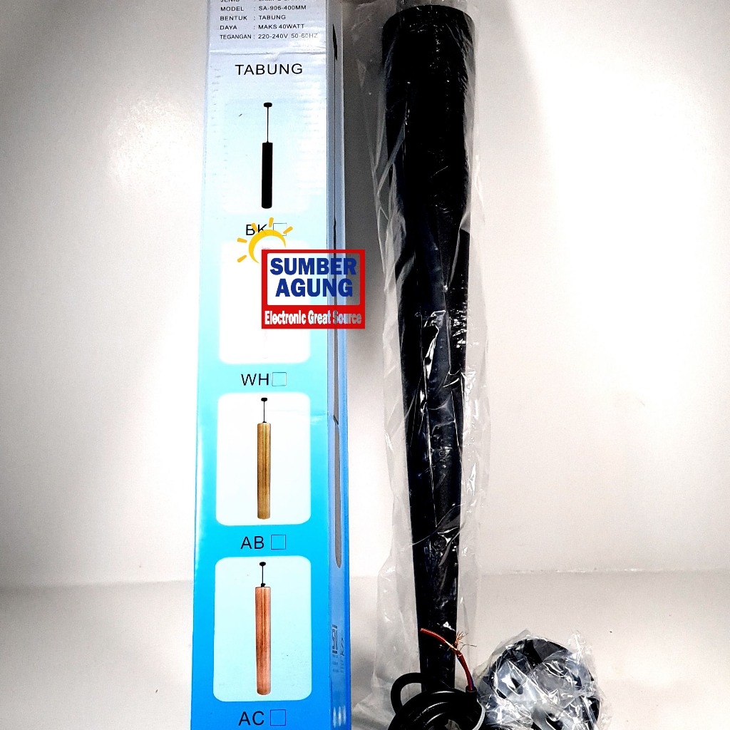 Jual Fatro Lampu Gantung SA906 MR16 40CM KERUCUT Body Hitam Maks 40W ...