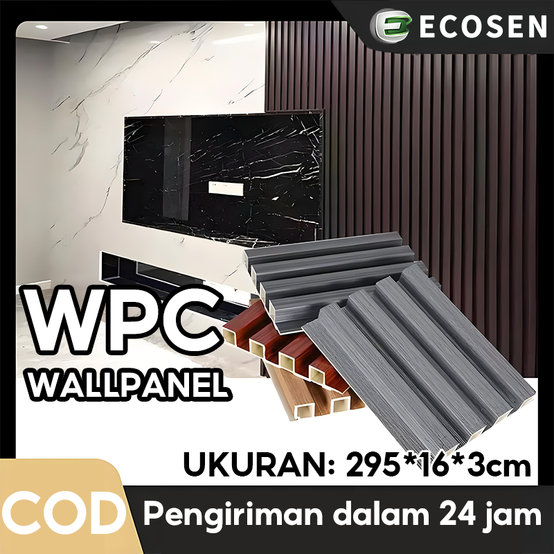 Jual 3M/2.95M/WOOD PANEL WPC KISI KISI KAYU WALL PANEL PVC MOTIF KAYU ...