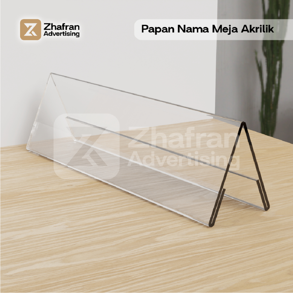 Jual Akrilik Papan Nama Meja / Name Tag Holder Type V / Acrylic Table ...