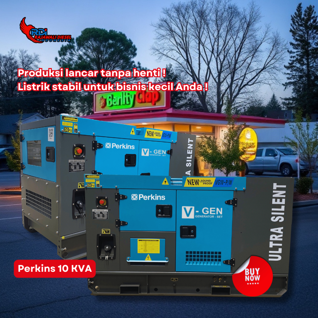 Jual Genset Perkins 10 KVA Ultra Silent Diesel | Shopee Indonesia