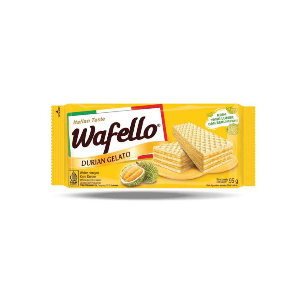 Jual Wafello Wafer Durian Gelato 95G | Shopee Indonesia