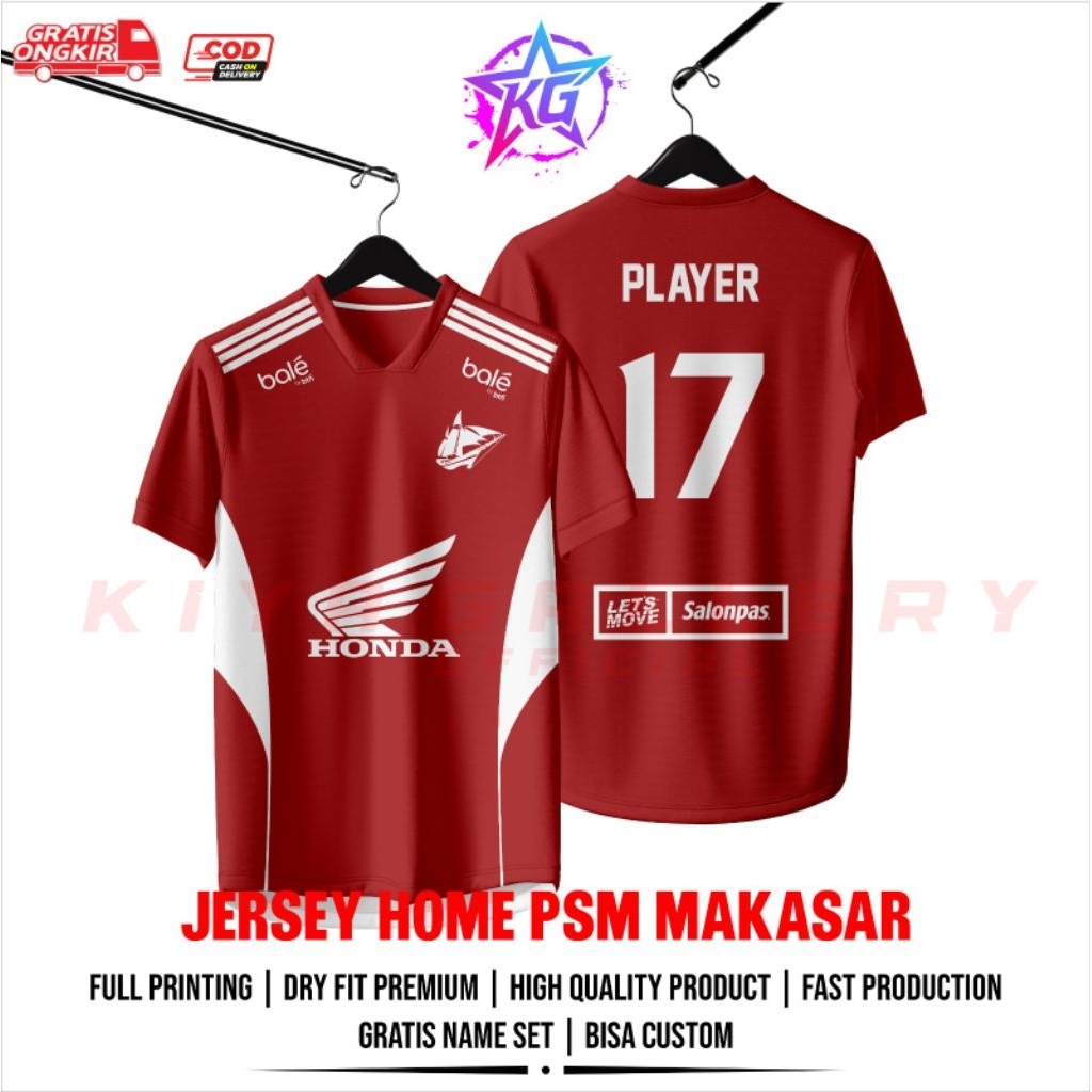 Jual JERSEY BAJU HOME PSM MAKASAR FULL PRINTING GRATIS NAMA DAN NOMOR | Shopee Indonesia