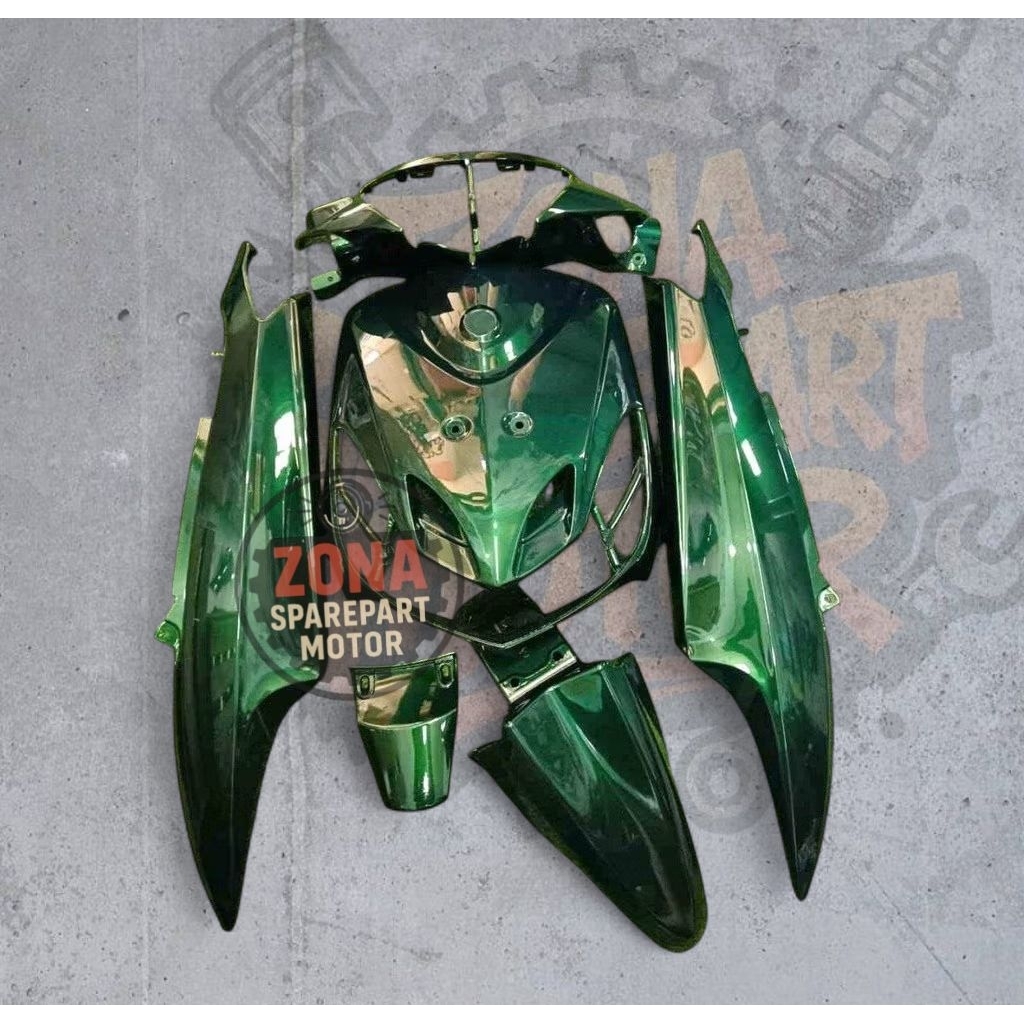 Jual PAKET COVER BODY BODI FULLSET YAMAHA MIO NEW MIO SMILE WARNA HIJAU ...
