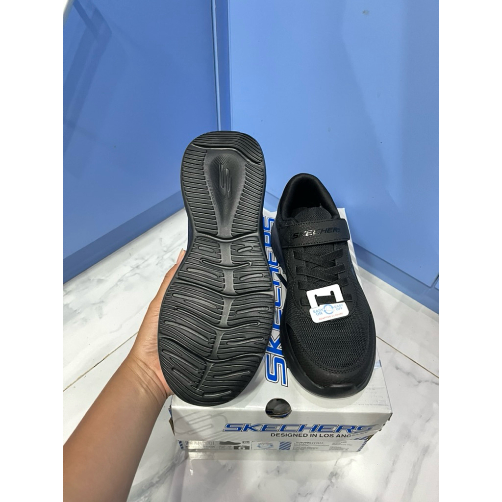 Jual Sepatu Skechers kids full black/ hitam full buat sekolah ukuran 32 ...