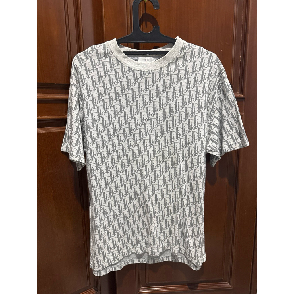 Jual DIOR oblique allover logo tee second | Shopee Indonesia