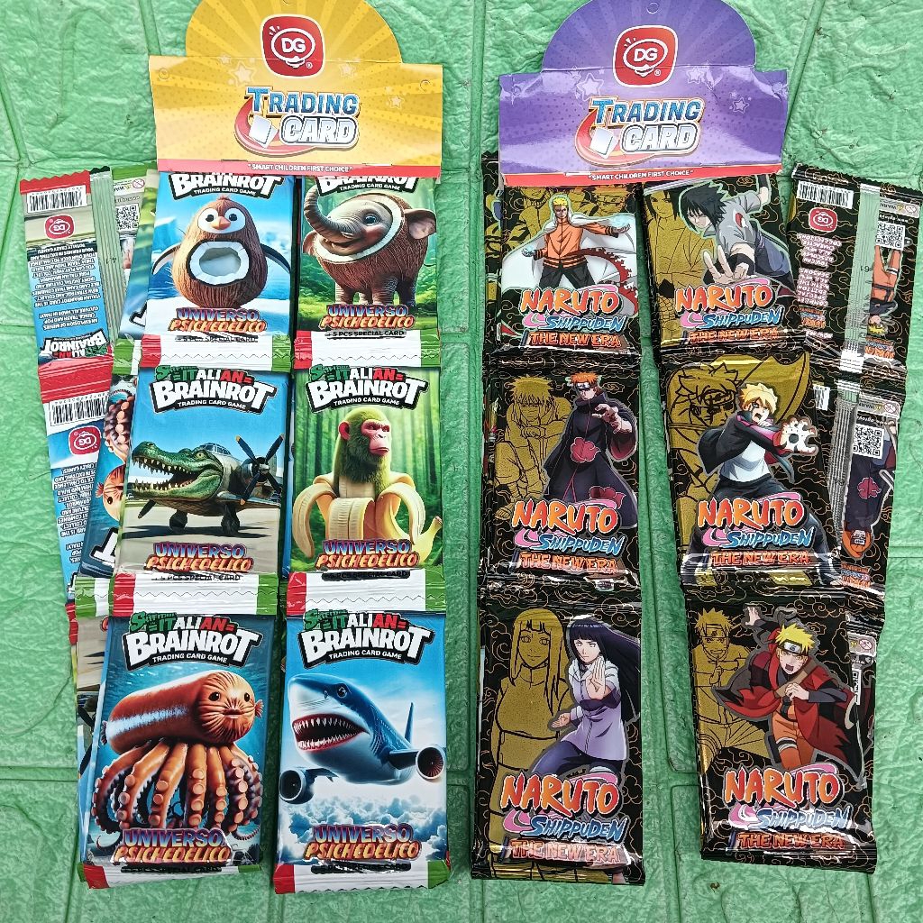 Jual 12 sachet Kartu Naruto Brainrot Demon Slayer Boboiboy Galaxy 2 New ...