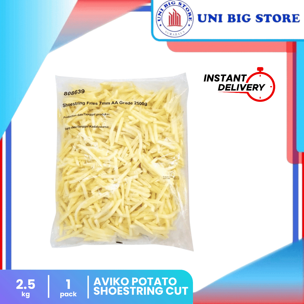 Jual Aviko Potato Shoestring Cut Kentang Goreng 2.5 Kg Kemasan Polos | Shopee Indonesia