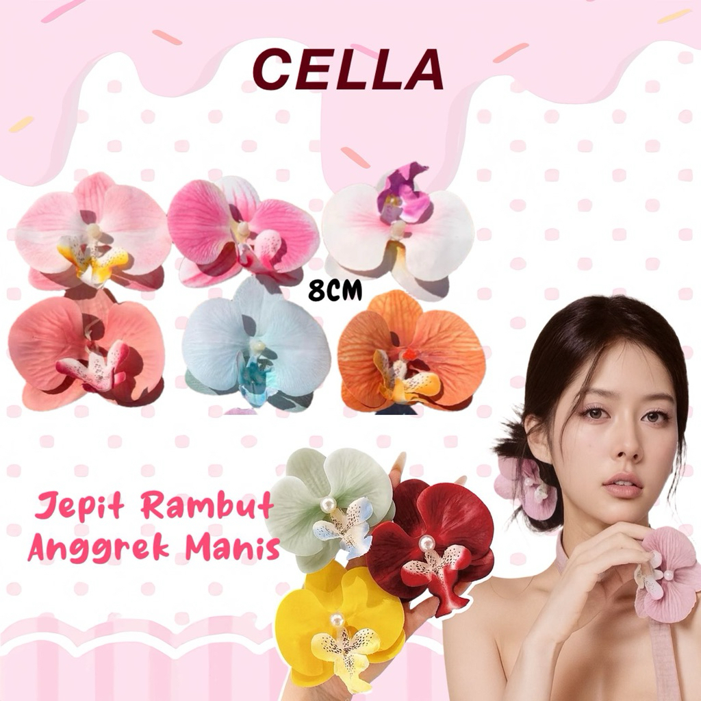 Jual Cella Jepit Anggrek Orchid Hair Clip Jepit Bunga Anggrek Aesthetic ...