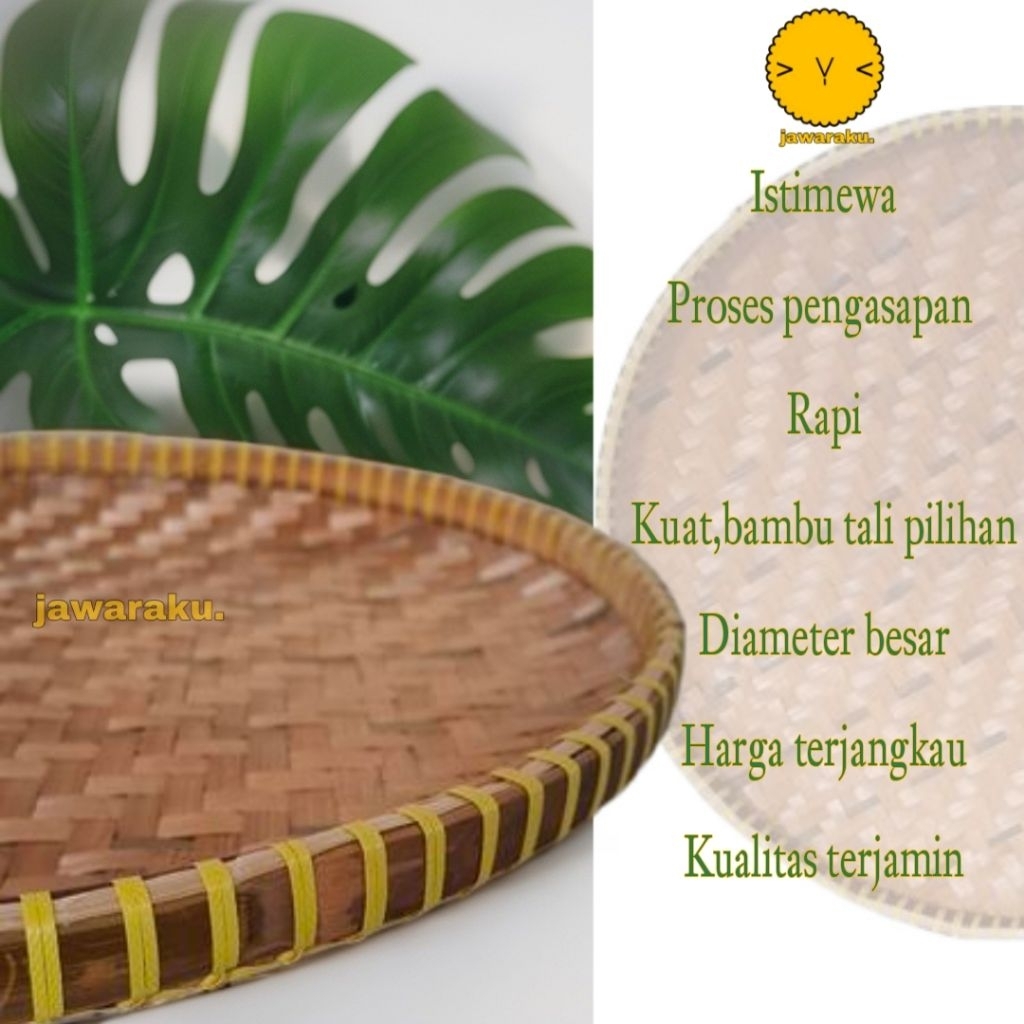 Jual tampah bambu asap istimewa ukuran 50-55cm besar | Shopee Indonesia