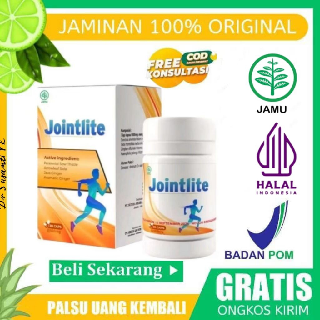 Jual JOINTLITE HERBAL 100% ORIGINAL OBAT SENDI TULANG PENGAPURAN SARAF ...