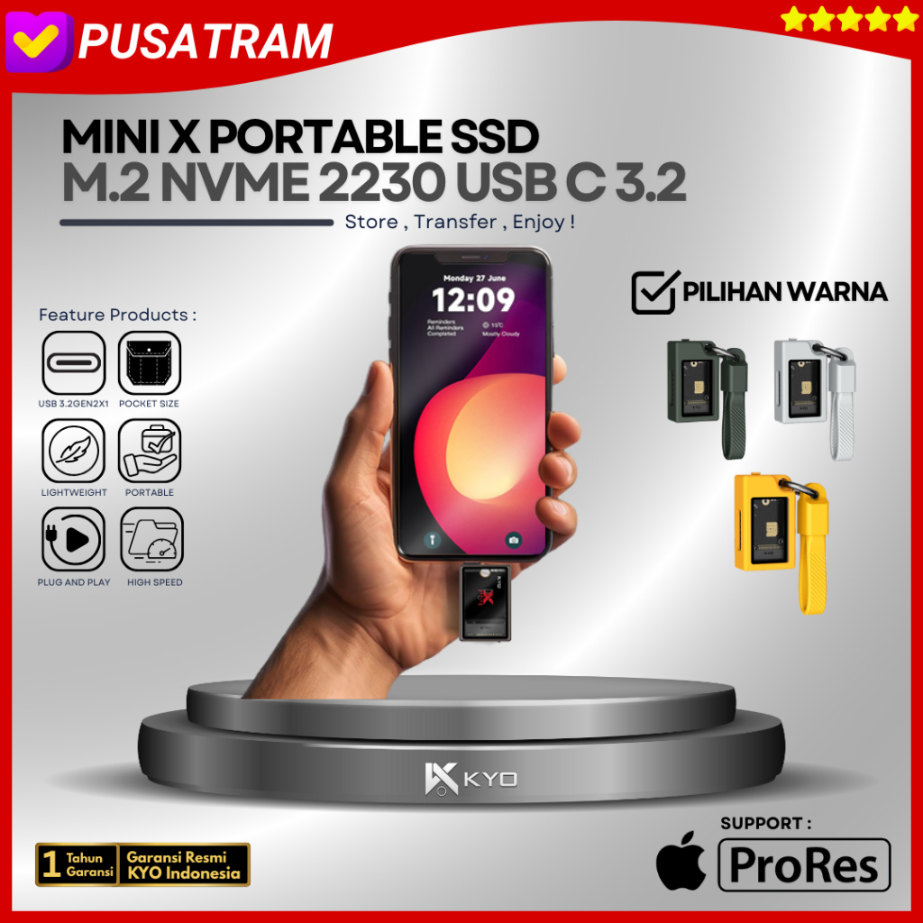 Jual KYO Mini X 10Gbps Portable SSD Enclosure With Active Cooling Fan M ...